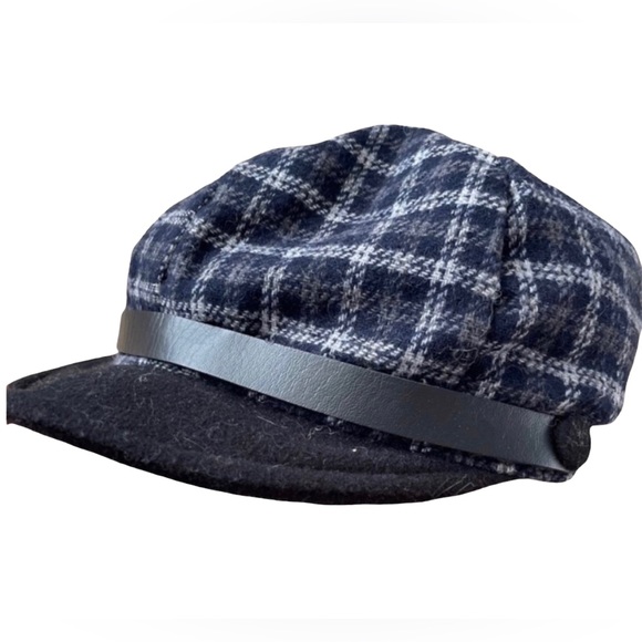 Magid | Accessories | Magid Hats Blue Black Plaid Twee Academia Fall ...